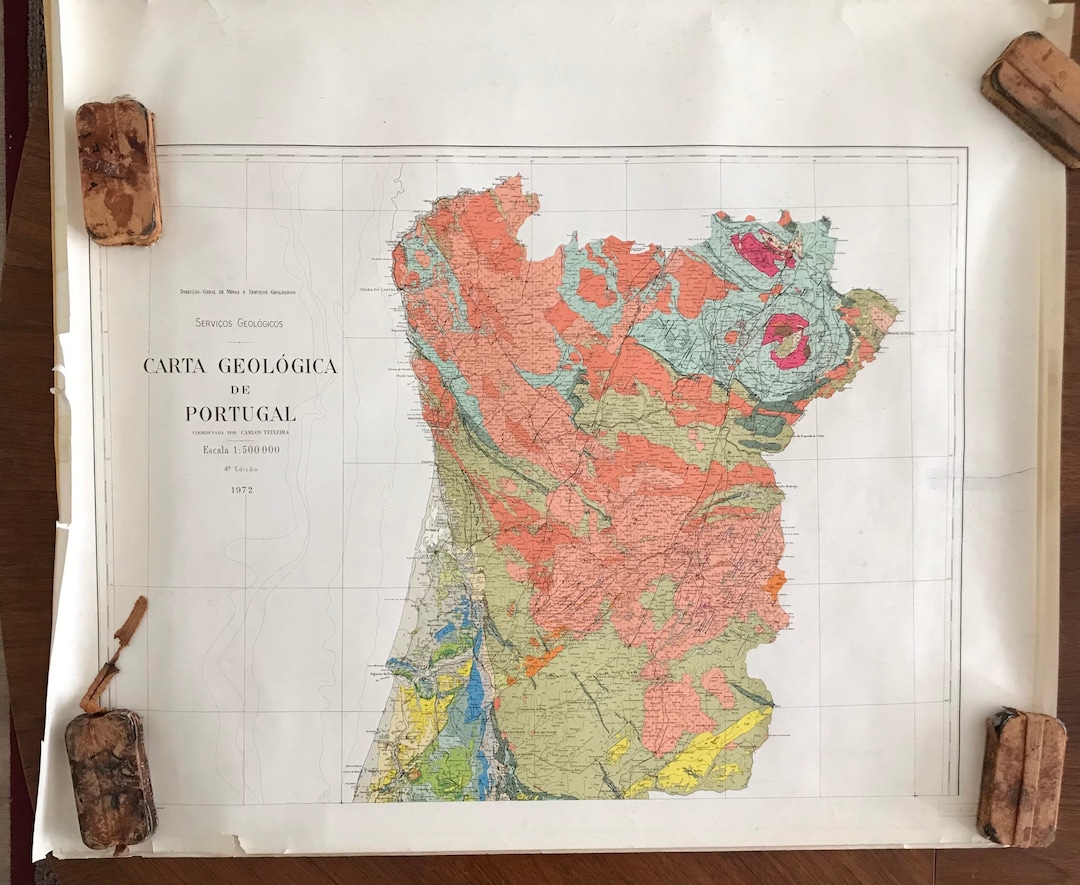Set of Two Geologic Maps of Portugal (north Andsouth) - 1972. Scale 1: ...