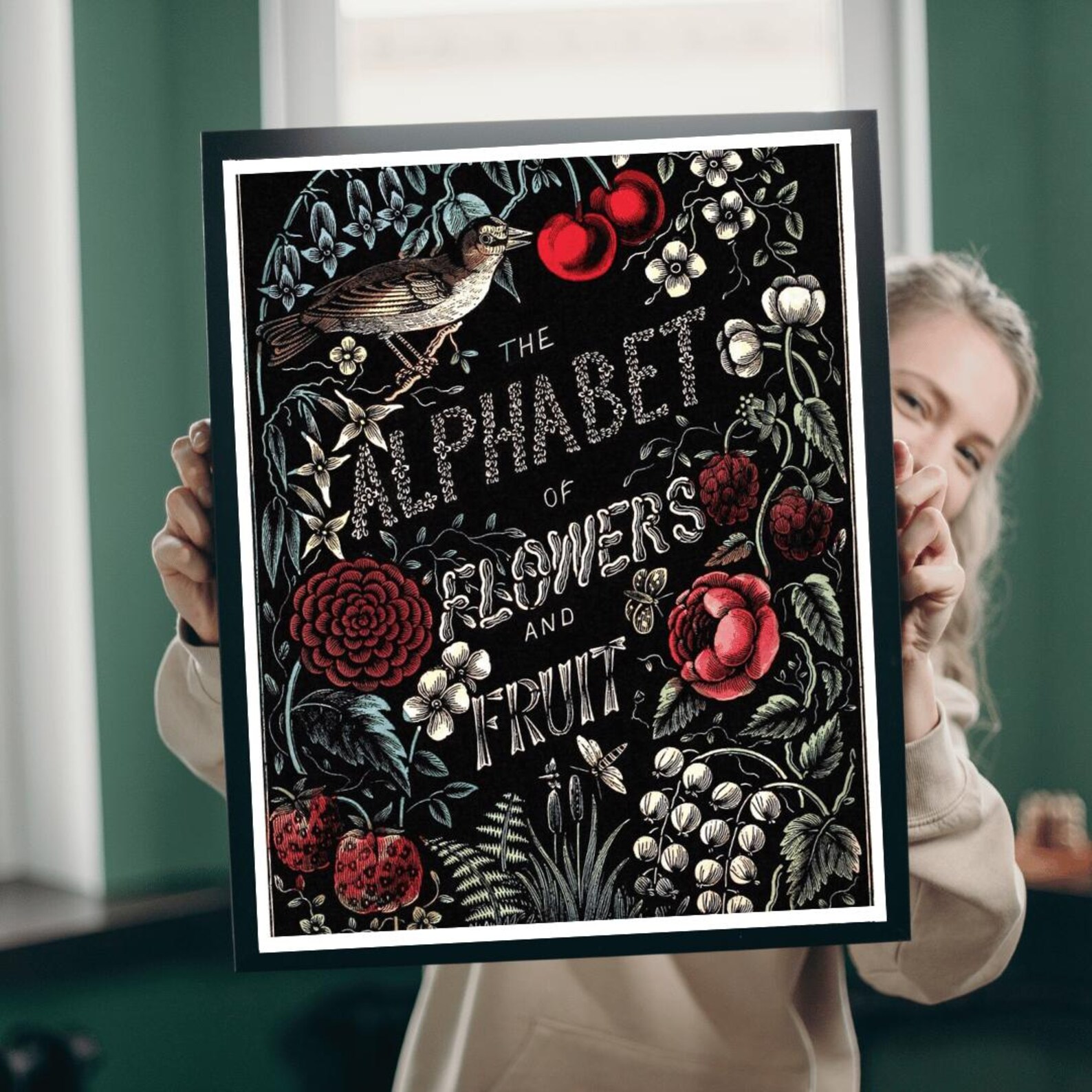 The Alphabet of Flowers and Fruit Wall Art Digital Download 300dpi PNG ...