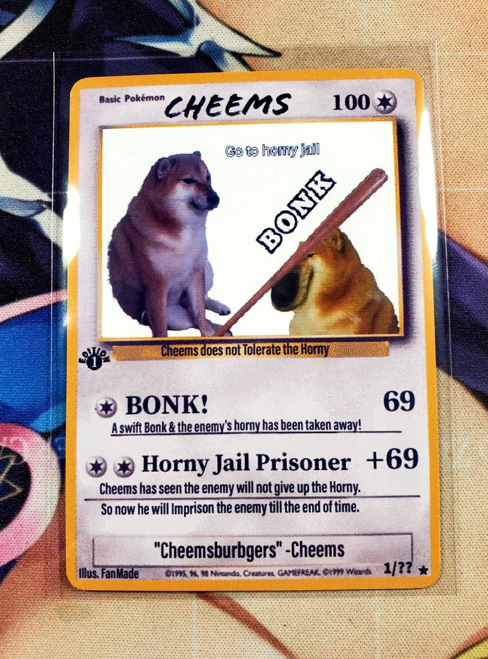 Custom Pokemon Cards Cheems Doge Rise of the | Etsy