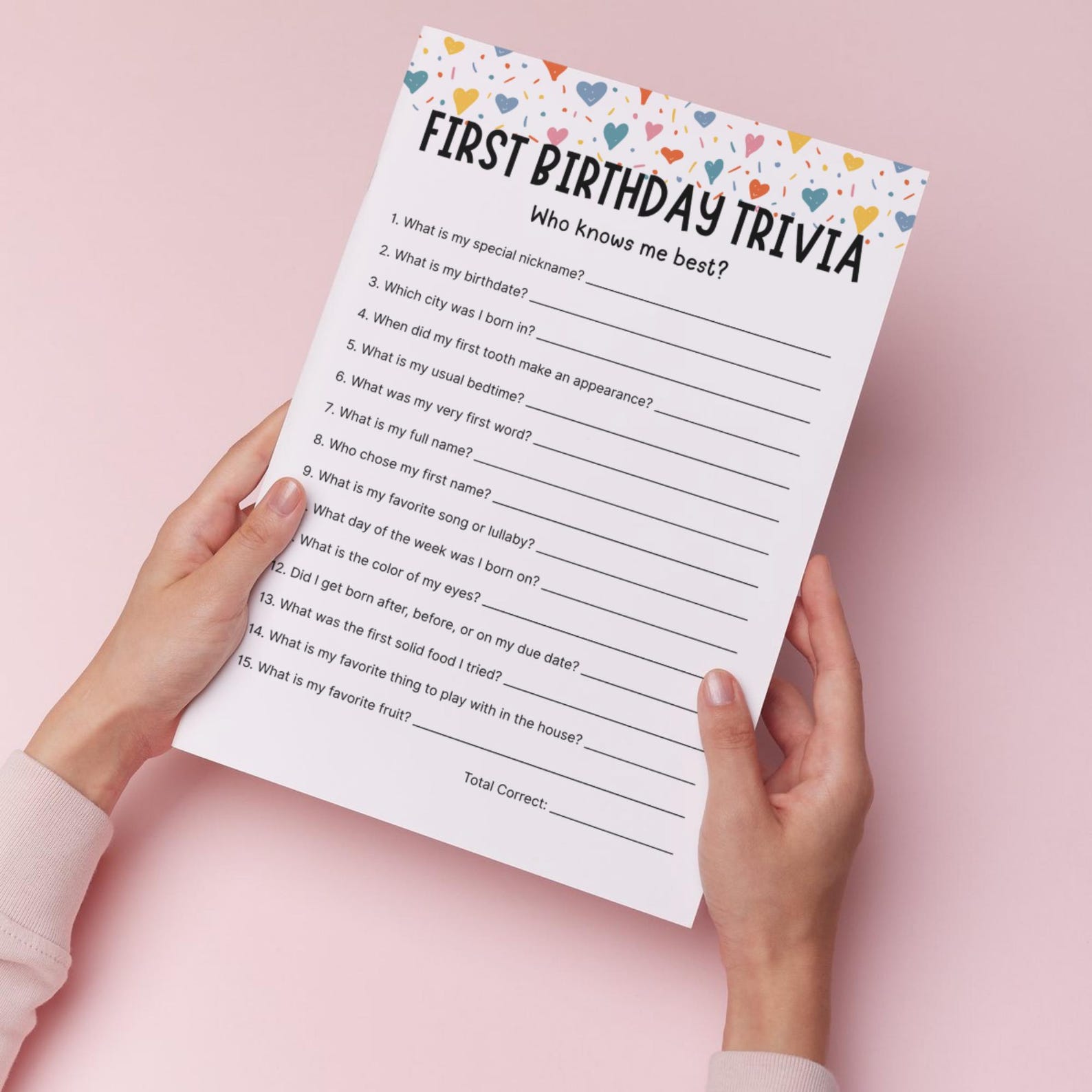 First Birthday Games, Berry First Birthday, 1st Birthday Trivia, 1st ...