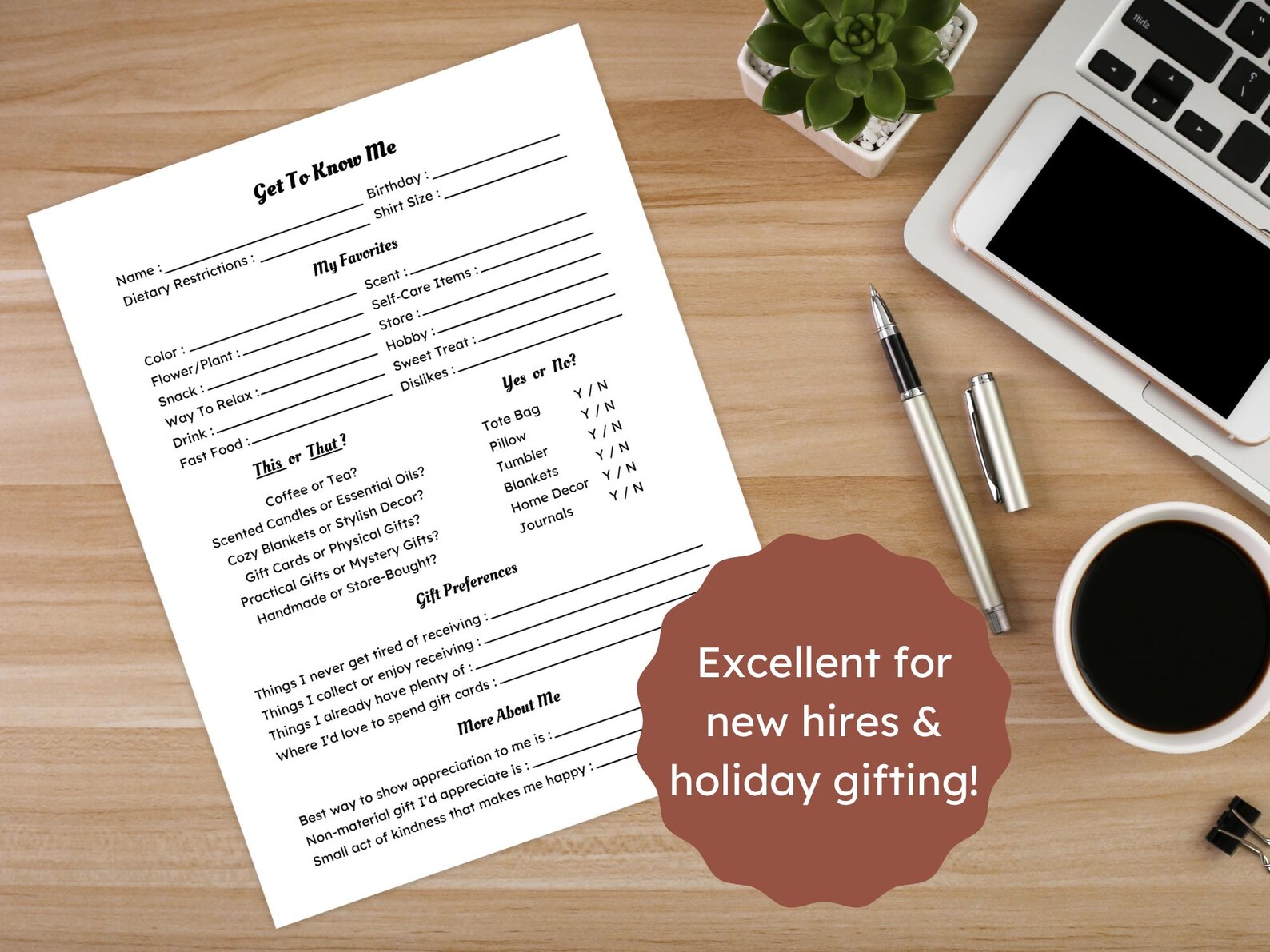 Get to Know You Printable, Coworker Questionnaire, Team Building ...