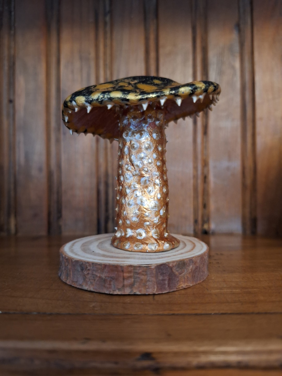 Black and Gold Handmade Chunky Toadstool - Etsy