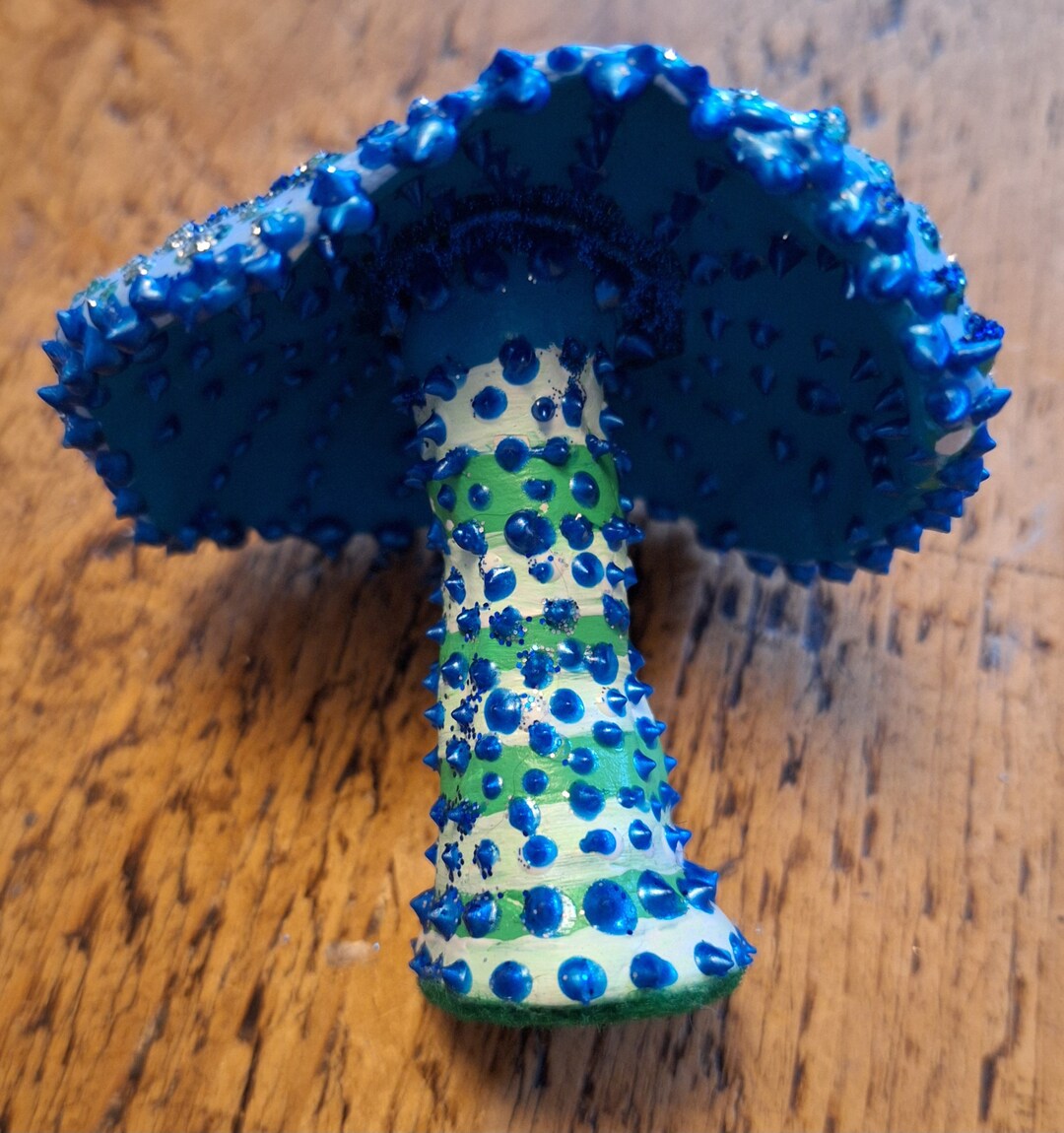 Blue Blue Sparkle Airclay Toadstool - Etsy