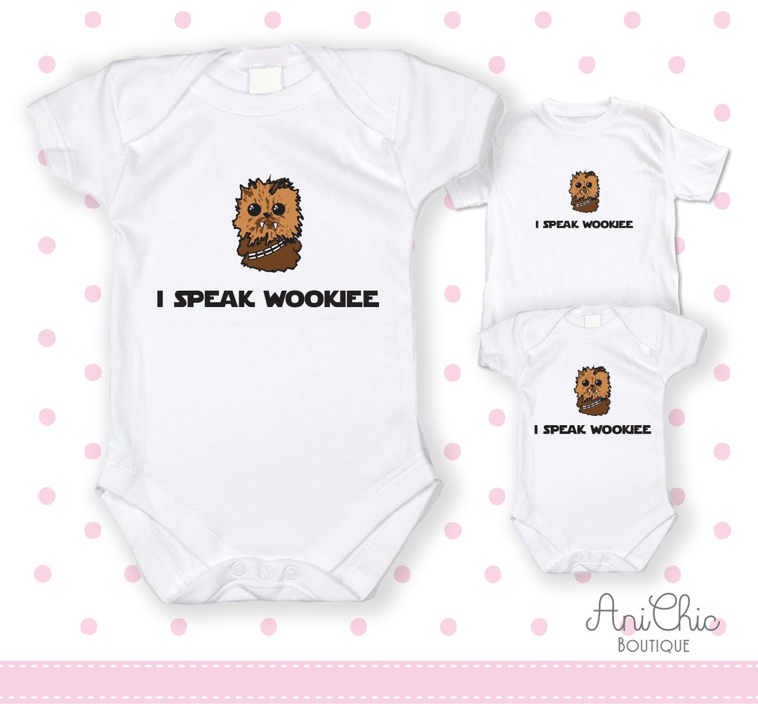 Star W*rs I Speak Wookie Baby Bodysuit, Darth Vader, Stormtrooper ...