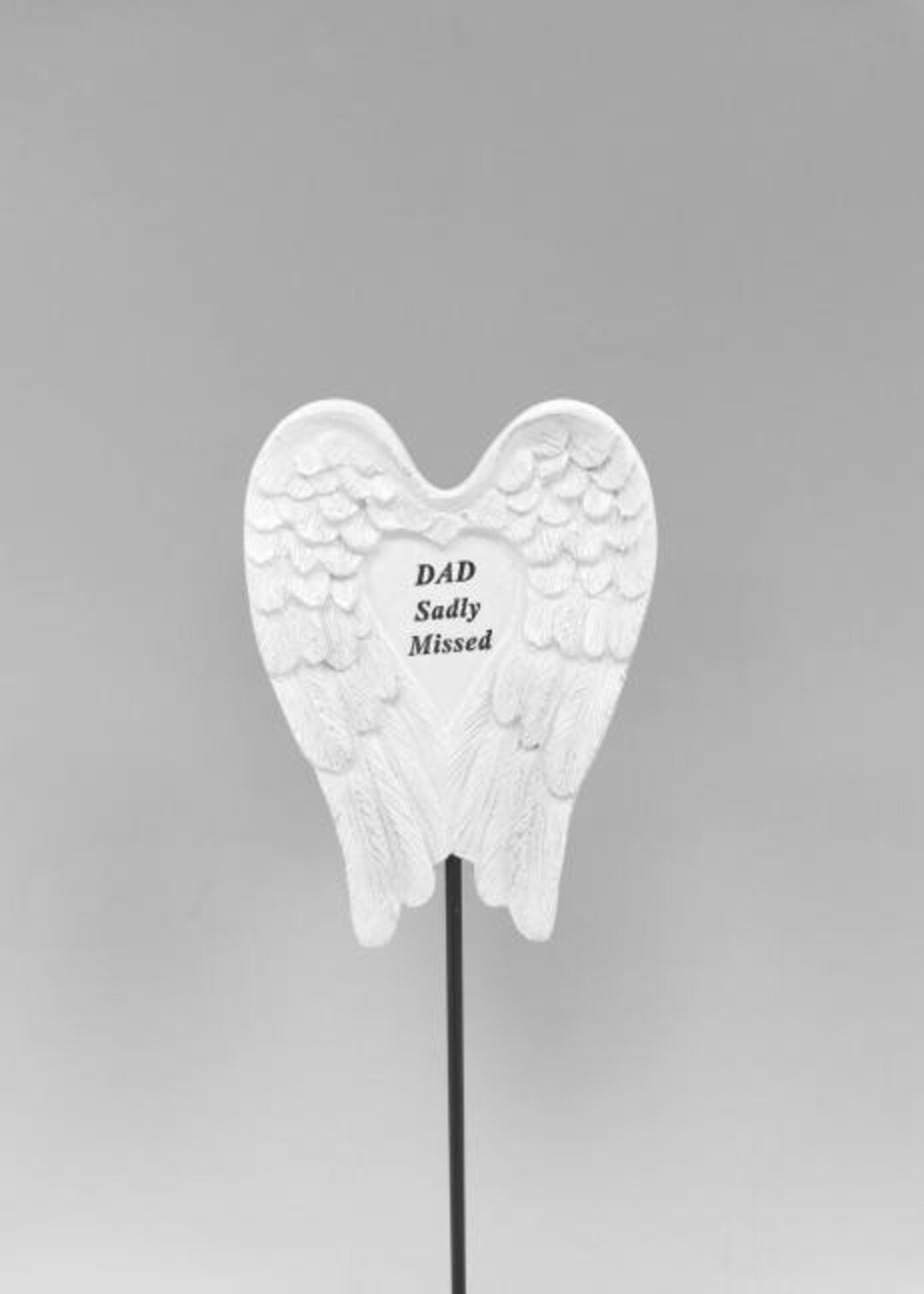 Dad Memorial Sadly Missed Angel Wings Memorial Tribute Stick Graveside ...
