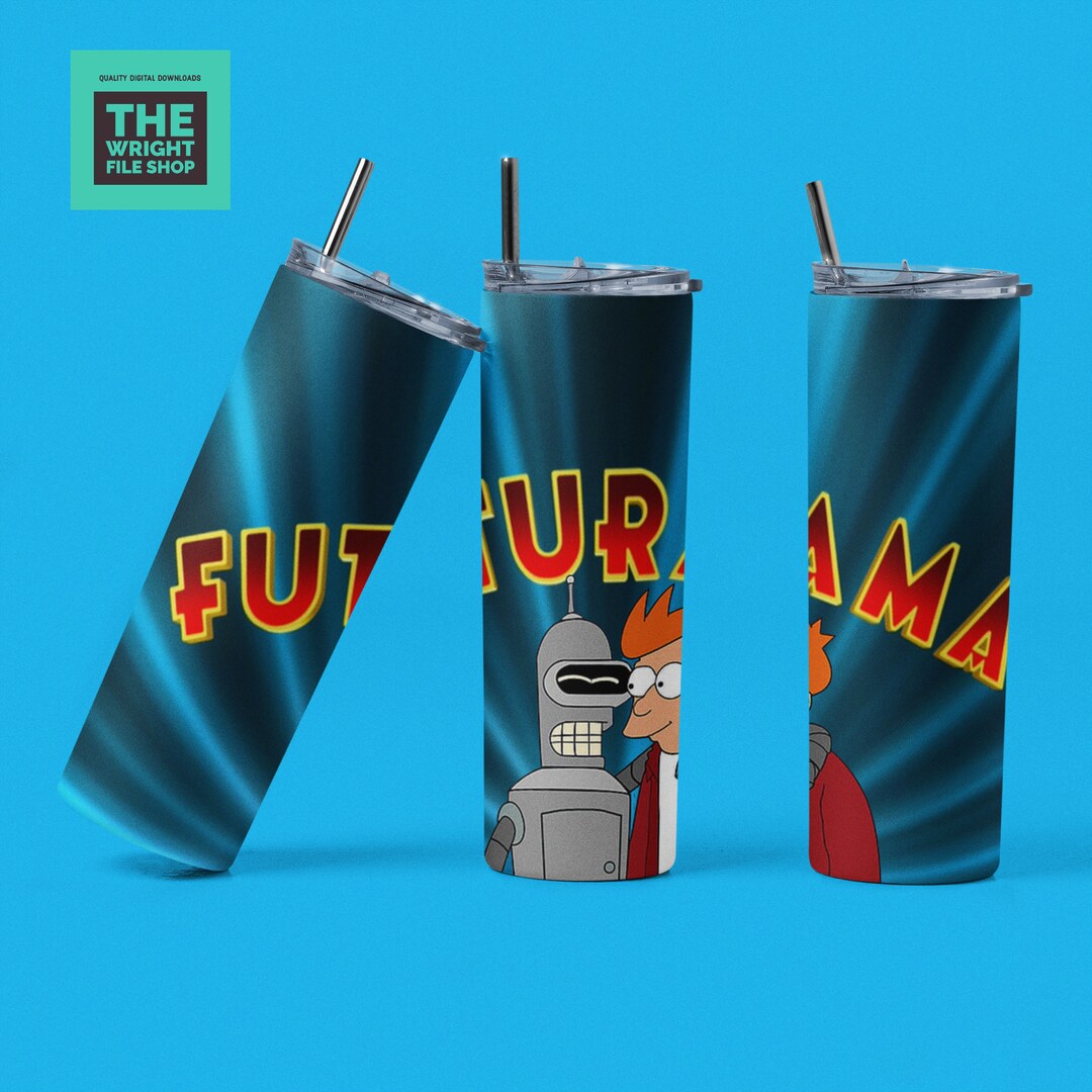 Funny Cartoons Futurama Bender & Fry 20 Oz Tumbler - Etsy