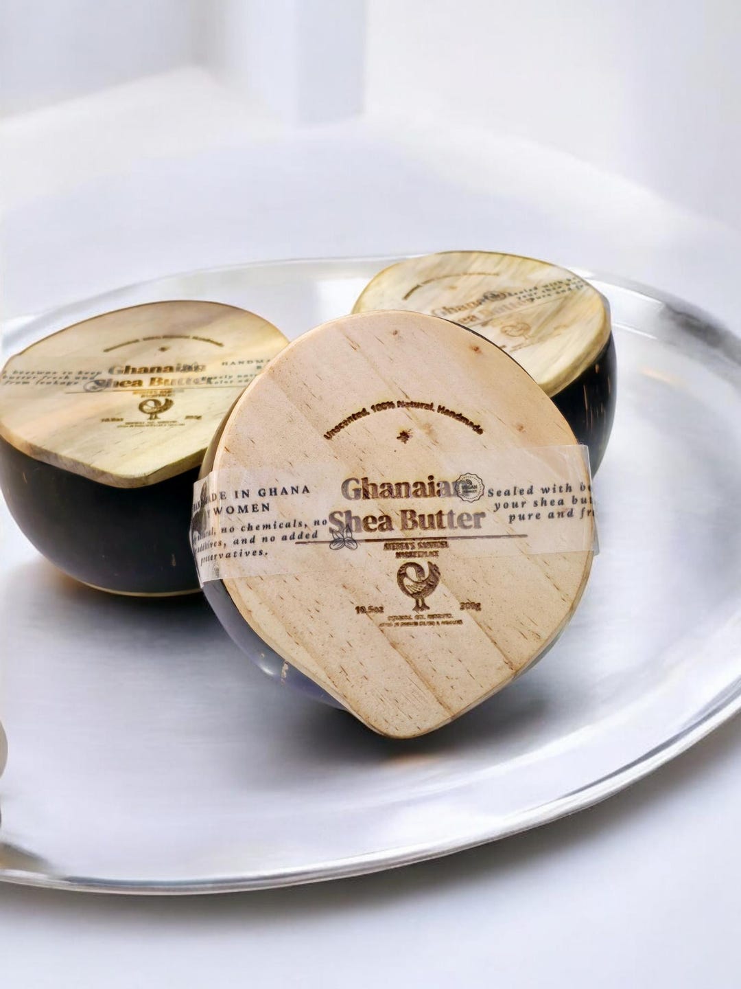Raw Shea Butter: Unrefined Organic Moisturizer in Coconut Shell - Etsy