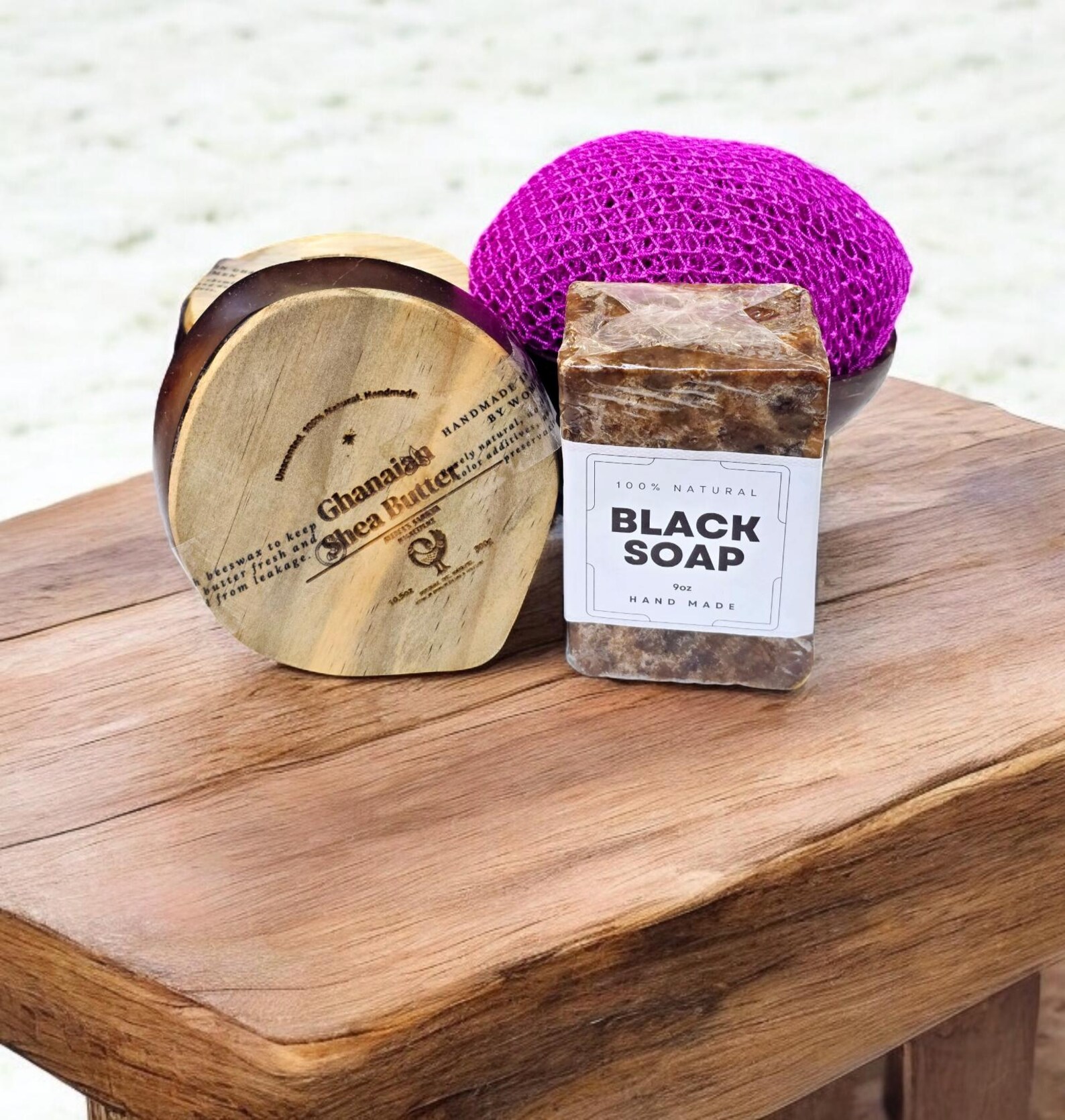 Ghanaian Skincare Trifecta-black Soap, Shea Butter, African Exfoliating ...