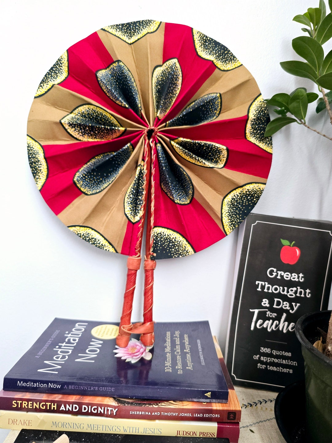 African Print Fan / Ankara Fan / Handmade Fan / Foldable Fan/kente Fan ...
