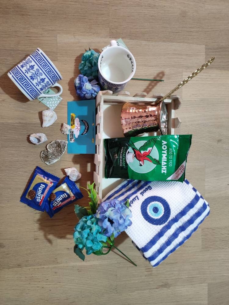 Greek Gift Basket Coffe Time Greek Traditional Coffe Pot - Etsy