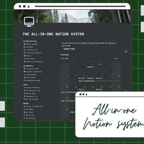 Light Academia All-in-one Notion System Template for Life - Etsy
