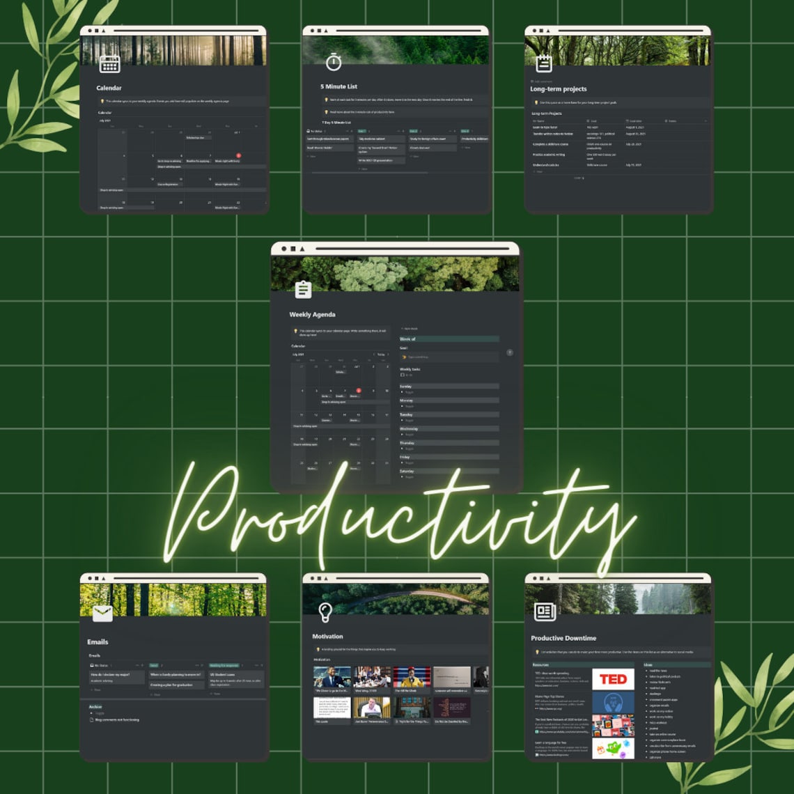 All-in-one Notion System Template for Life School Wellness - Etsy