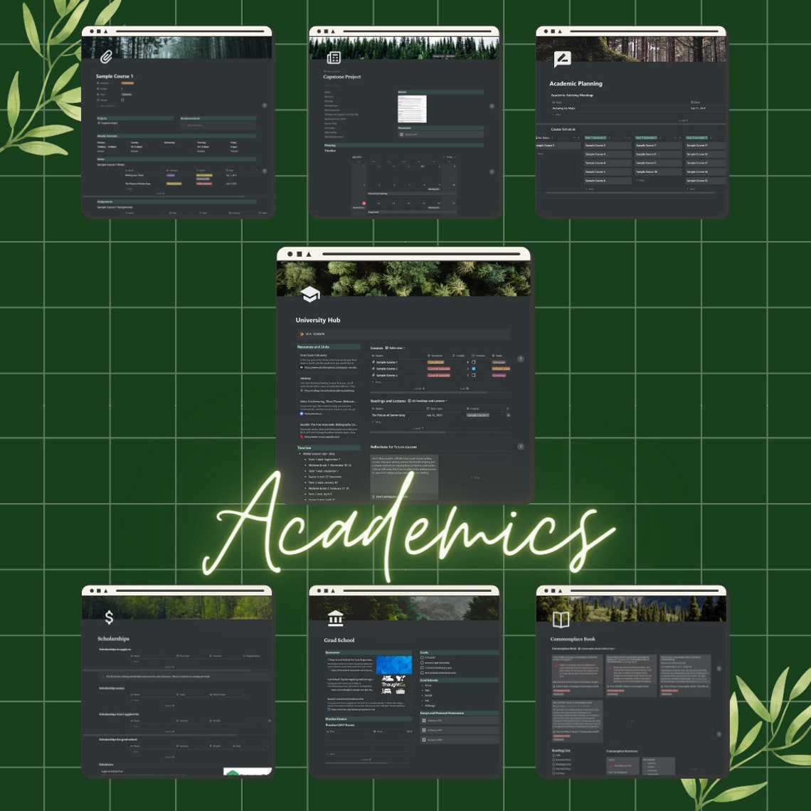 All-in-one Notion System Template for Life School Wellness - Etsy