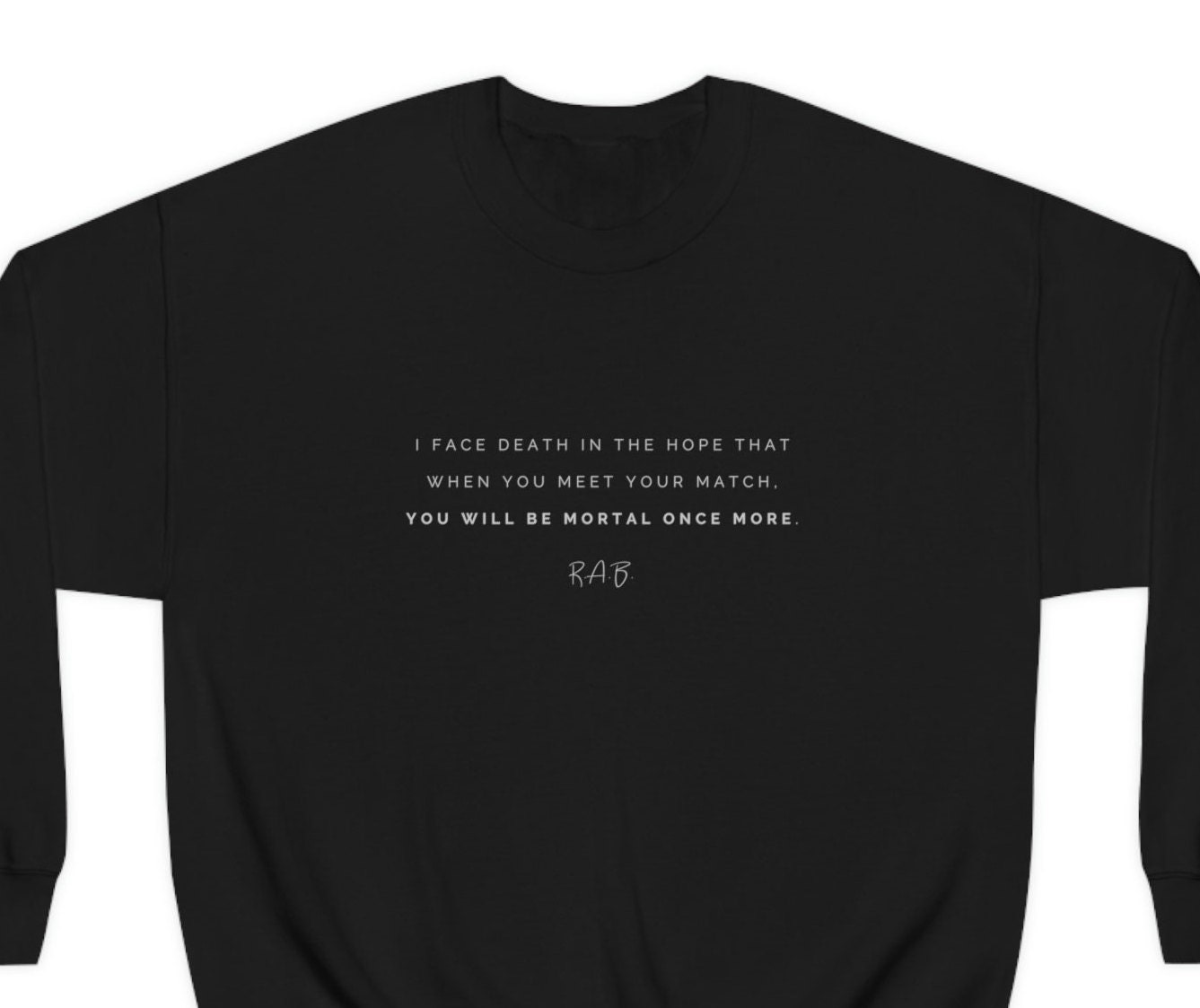 Regulus Black Letter Quote Sweatshirt Swim Club RAB Letter - Etsy