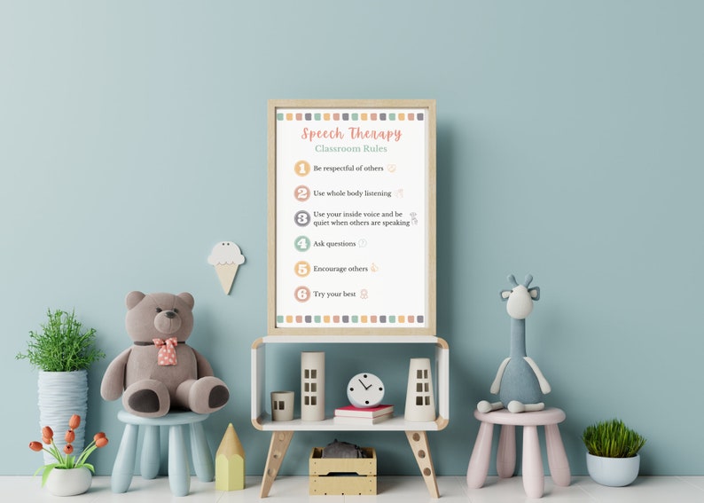 Speech Therapy Room Poster | School SLP Classroom Poster | SLP Room ...