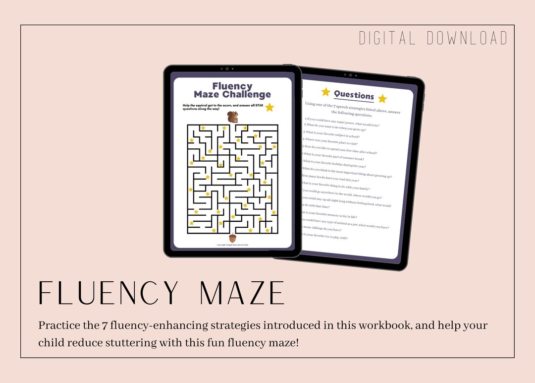 Stuttering Activity Fluency Activity for Kids Speech Therapy - Etsy