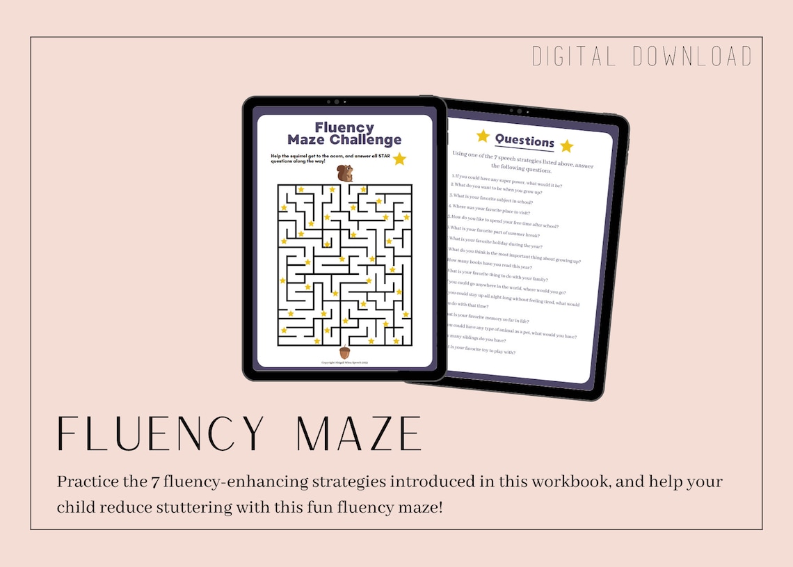 Stuttering Activity Fluency Activity for Kids Speech Therapy - Etsy