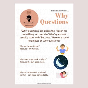SLP Materials for Speech Therapy Activities WH Questions Workbook for ...