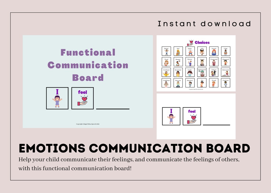 Communication Board for Nonverbal Speakers Speech Therapy - Etsy