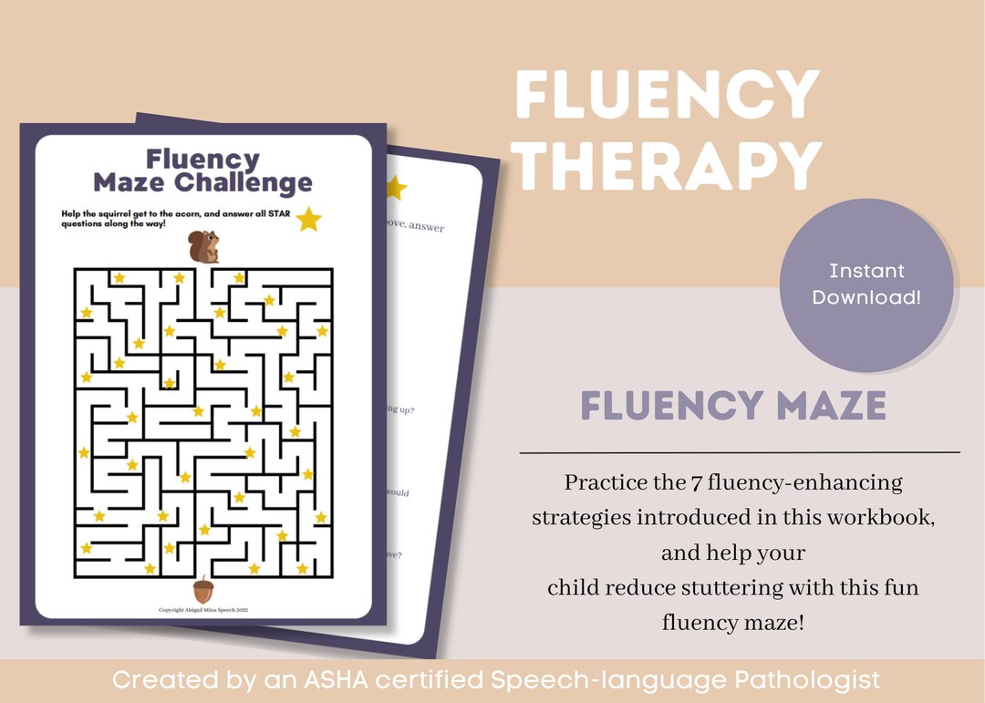 Stuttering Activity Fluency Activity for Kids Speech Therapy Materials ...