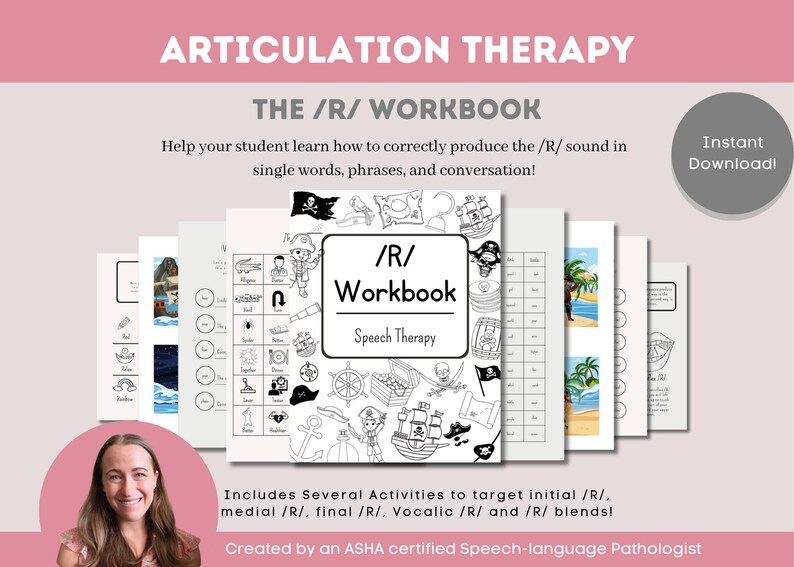 R Sound Articulation Speech Therapy Materials Pirate Themed Speech ...