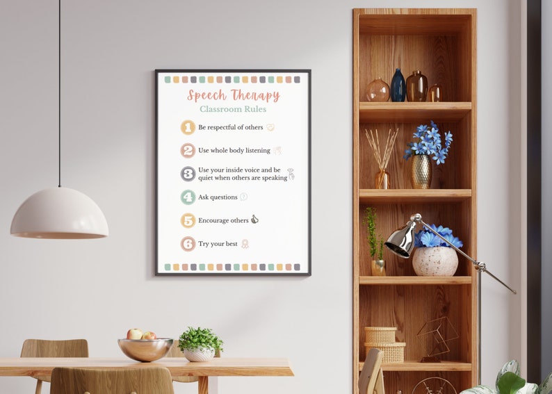 Speech Therapy Room Poster | School SLP Classroom Poster | SLP Room ...