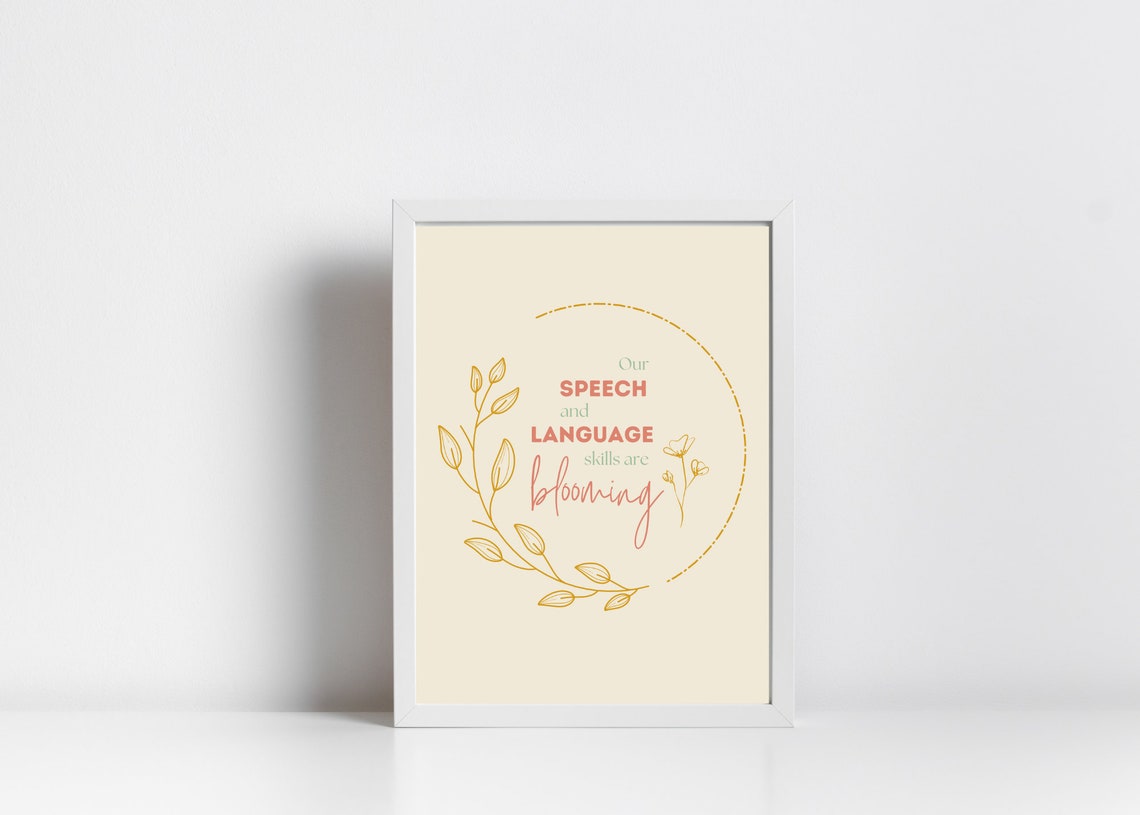 Speech Therapy Printable Wall Decor Speech Therapy Poster for - Etsy