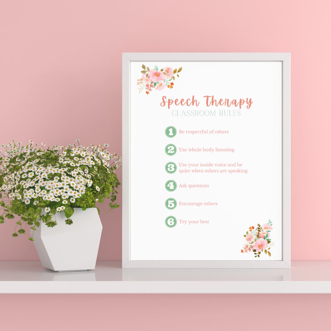 Speech Therapy Classroom Poster School SLP Materials Speech Therapy ...