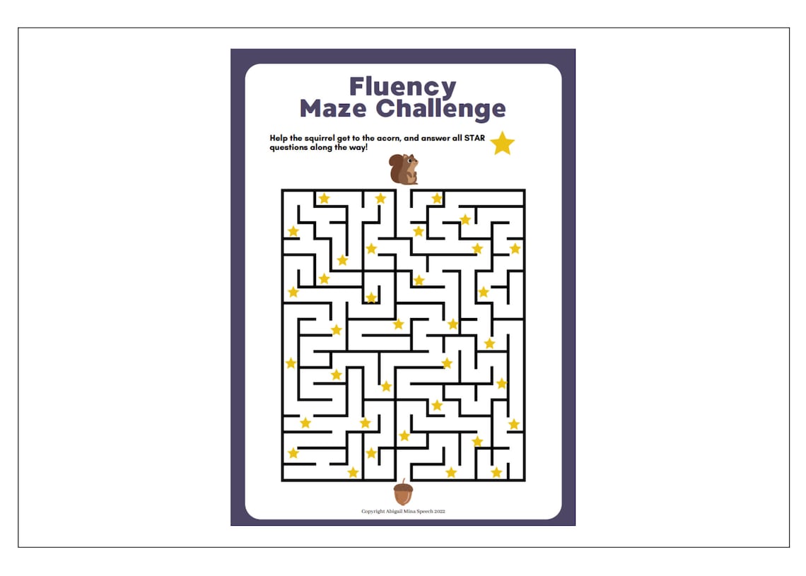 Stuttering Activity Fluency Activity for Kids Speech Therapy Materials ...