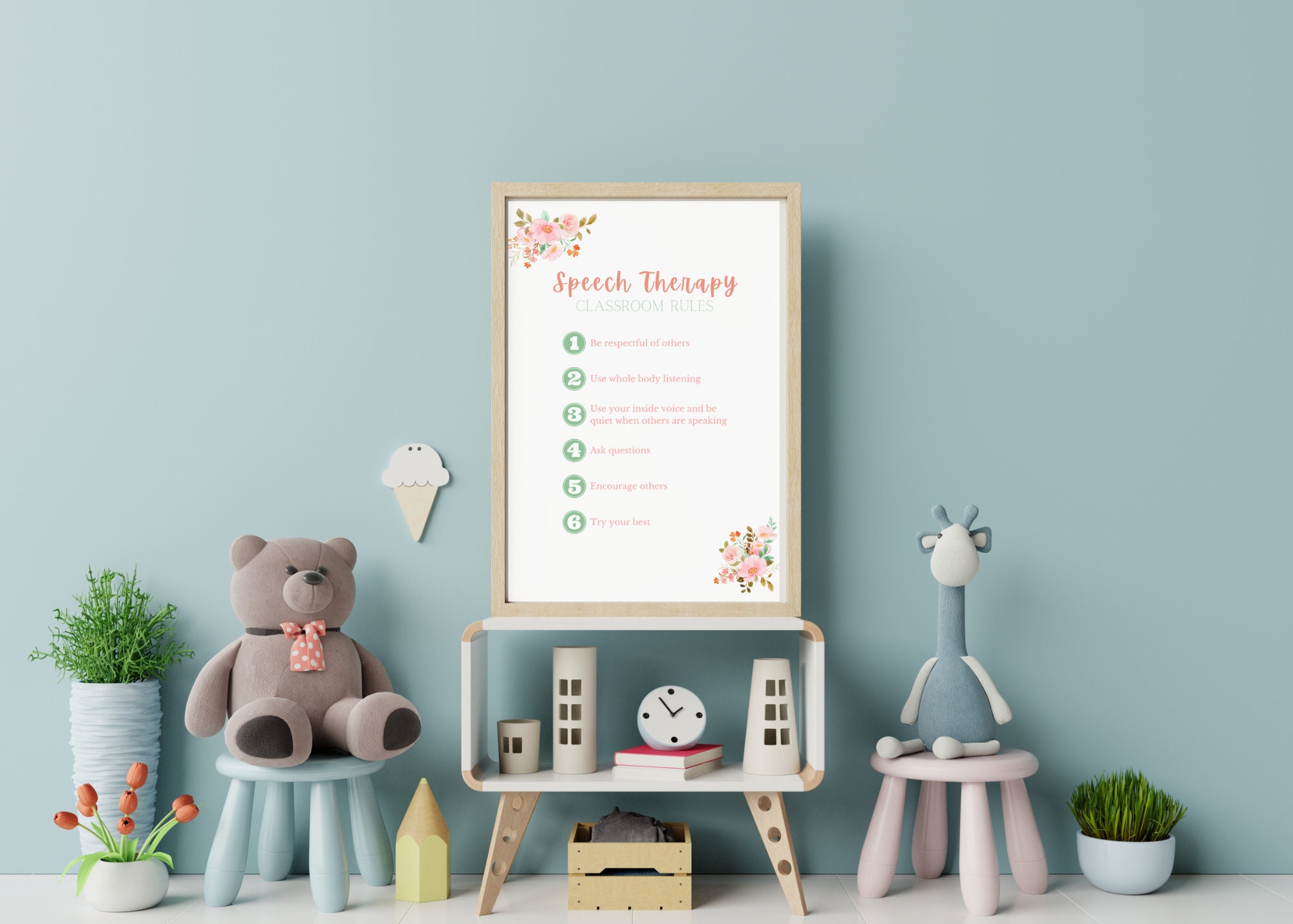 Speech Therapy Classroom Poster School SLP Materials Speech - Etsy