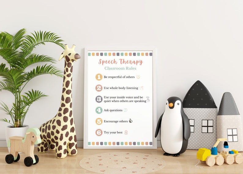 Speech Therapy Room Poster | School SLP Classroom Poster | SLP Room ...