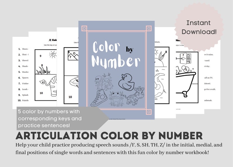 Articulation Speech Therapy Coloring Book SLP Materials Speech - Etsy