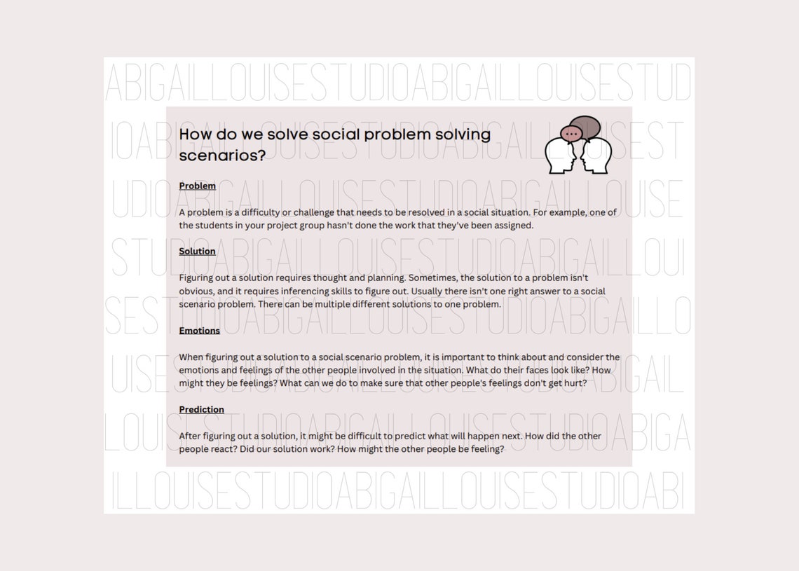 Social Problem Solving Pragmatics Therapy for Teens Social Skill ...