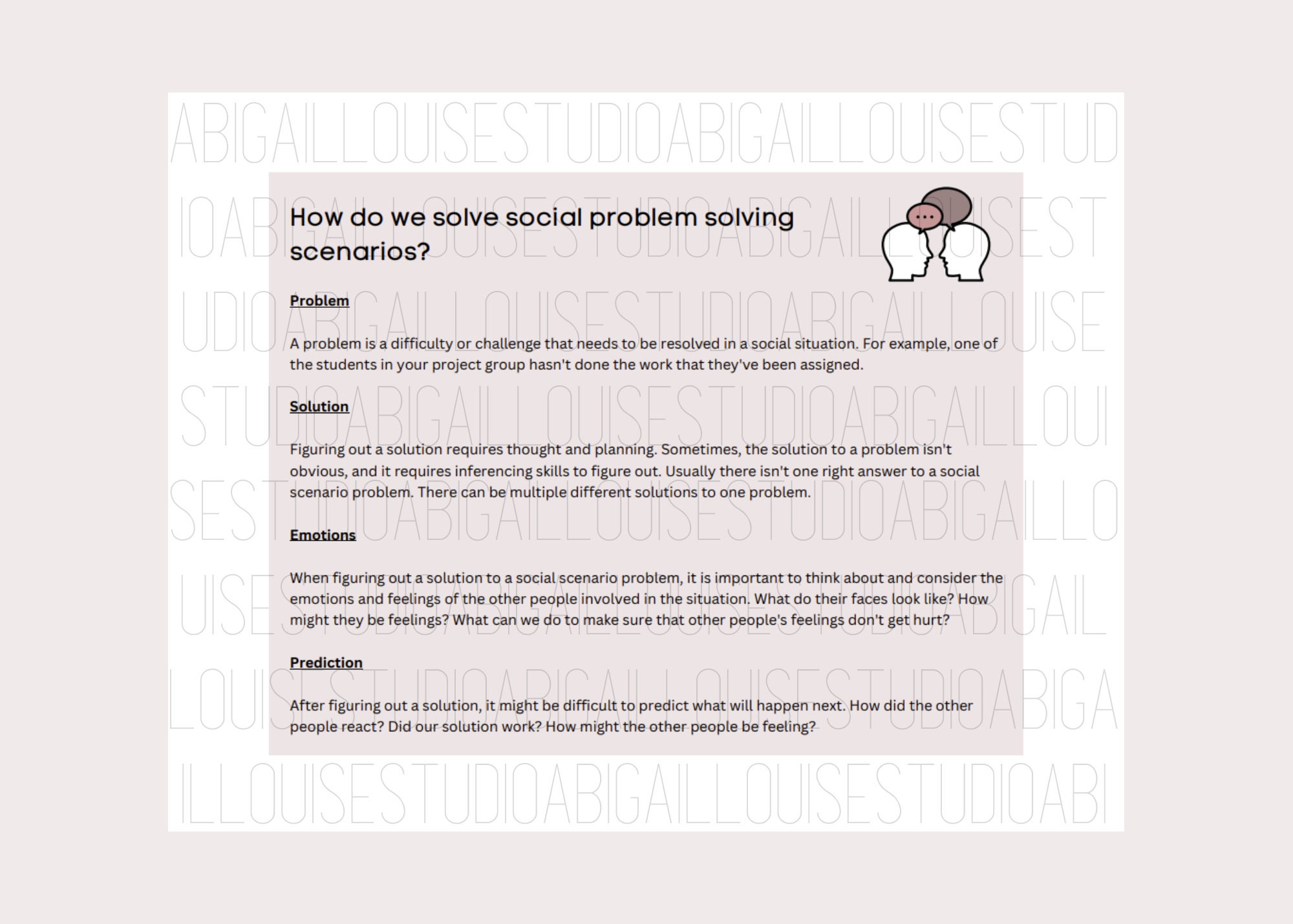 Social Problem Solving Pragmatics Therapy for Teens Social Skill ...