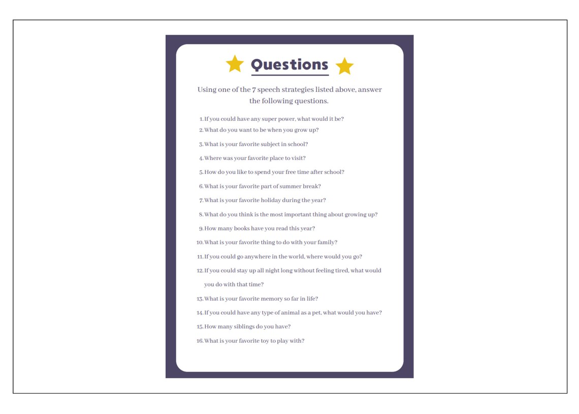 Stuttering Activity Fluency Activity for Kids Speech Therapy Materials ...