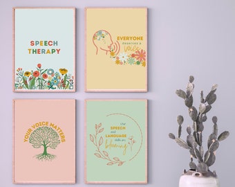 Speech Therapy Room Posters Speech Therapy Poster Bundle SLP Room Decor ...