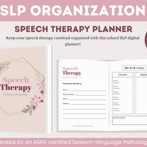 SLP School Planner, Speech Therapy Printable Agenda, Caseload Tracker ...