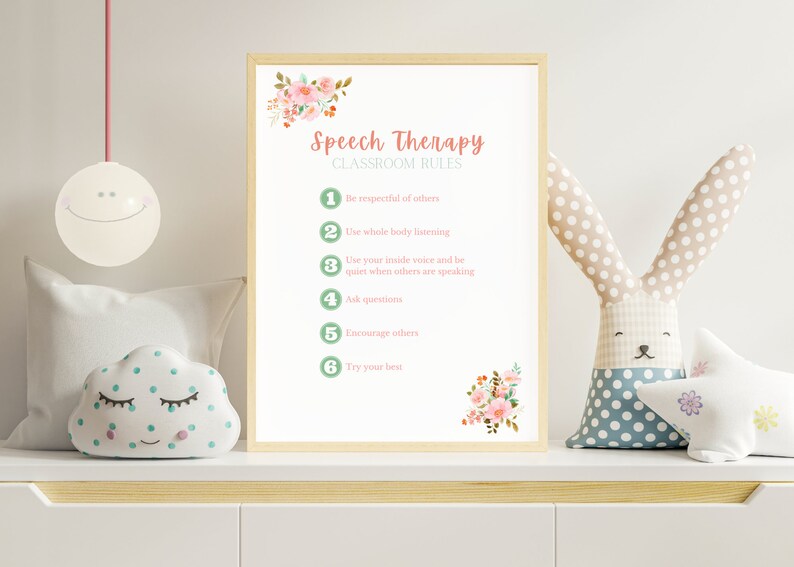 Speech Therapy Classroom Poster School SLP Materials Speech Therapy ...
