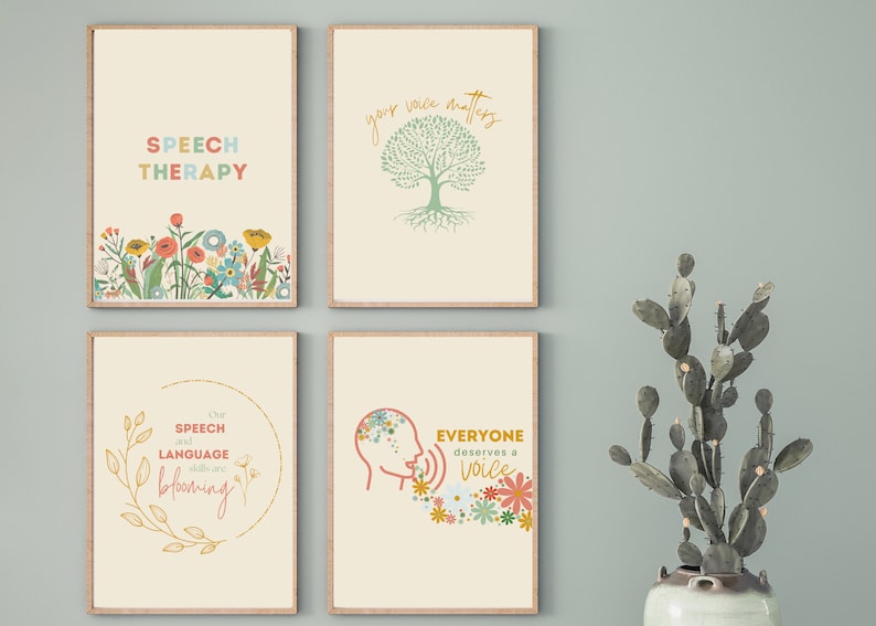 Speech Therapy Room Posters Speech Therapy Poster Bundle SLP Room Decor ...