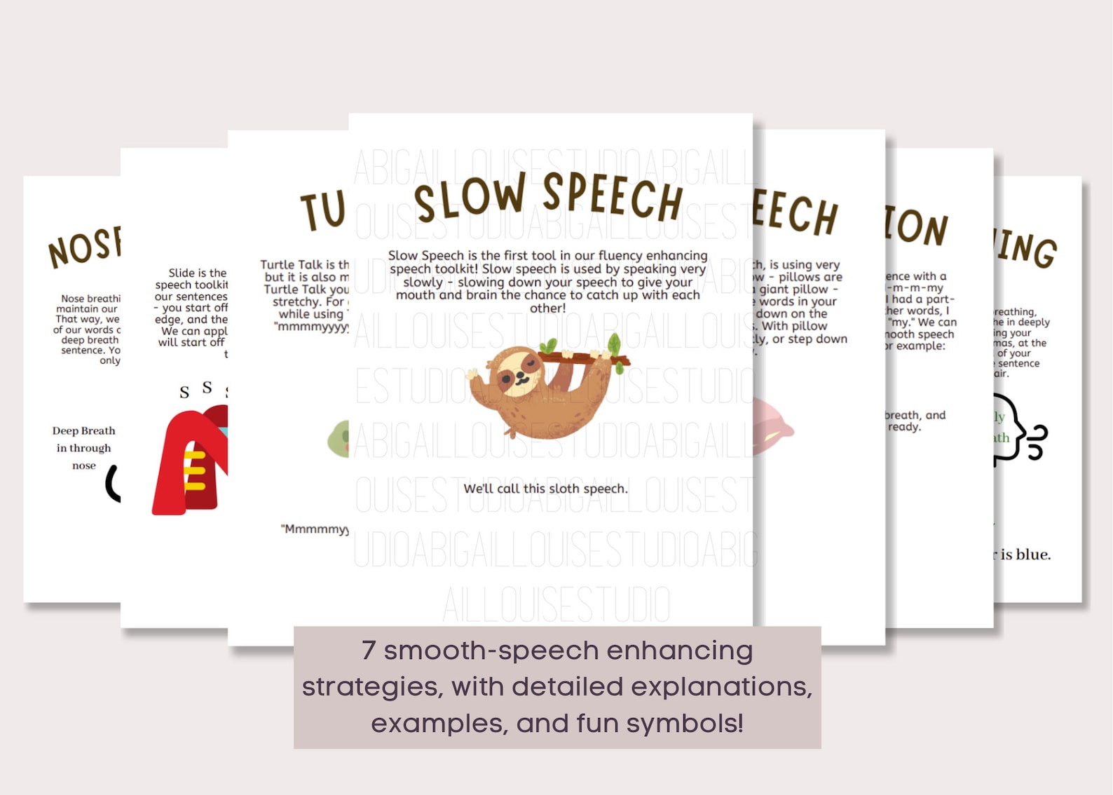 Stuttering Strategies Speech Therapy Materials Stuttering Speech ...