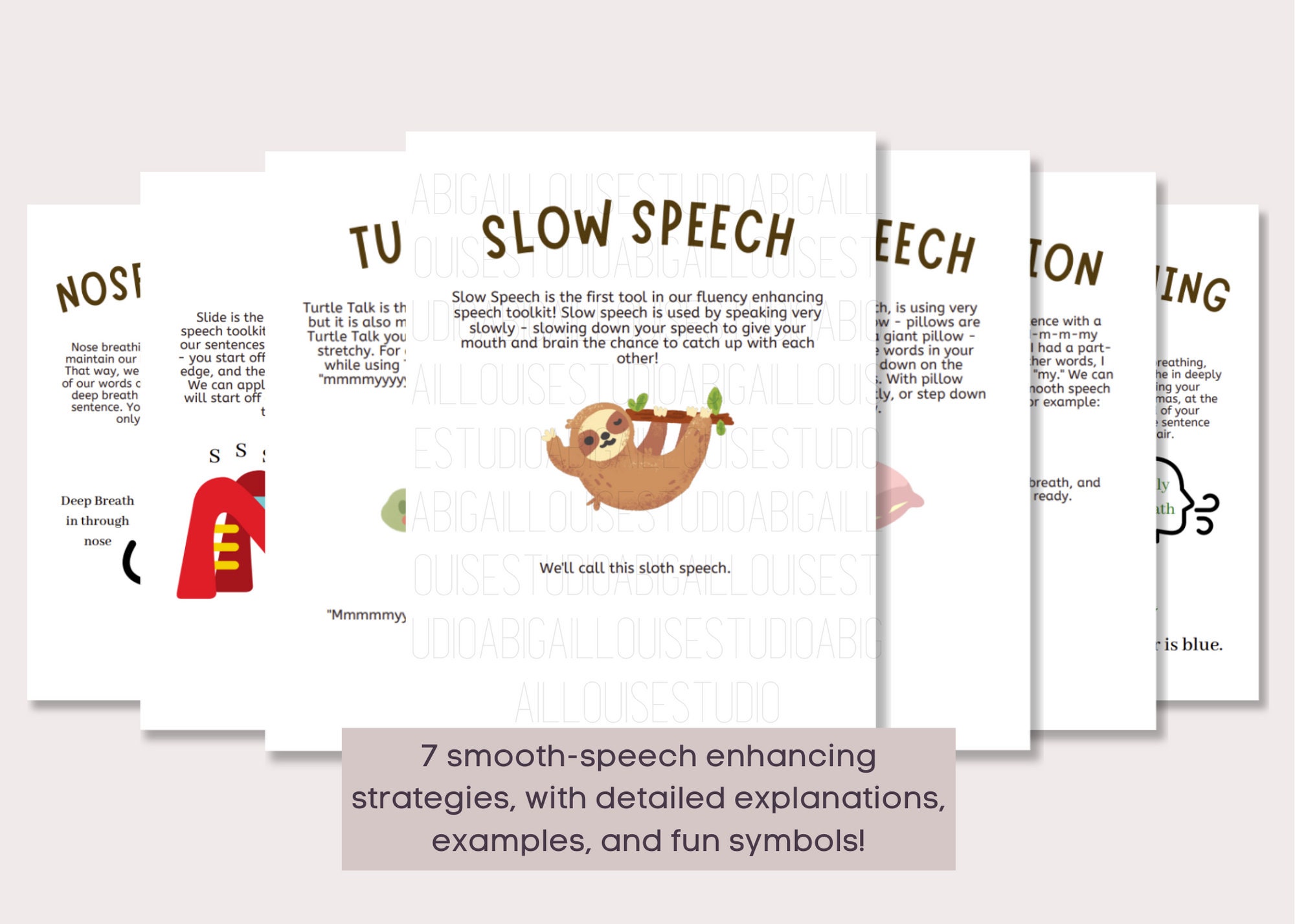 Stuttering Strategies Speech Therapy Materials Stuttering Speech ...