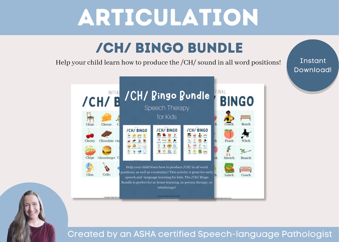 Speech Therapy Articulation Preschool Speech Sounds Bingo Game ...