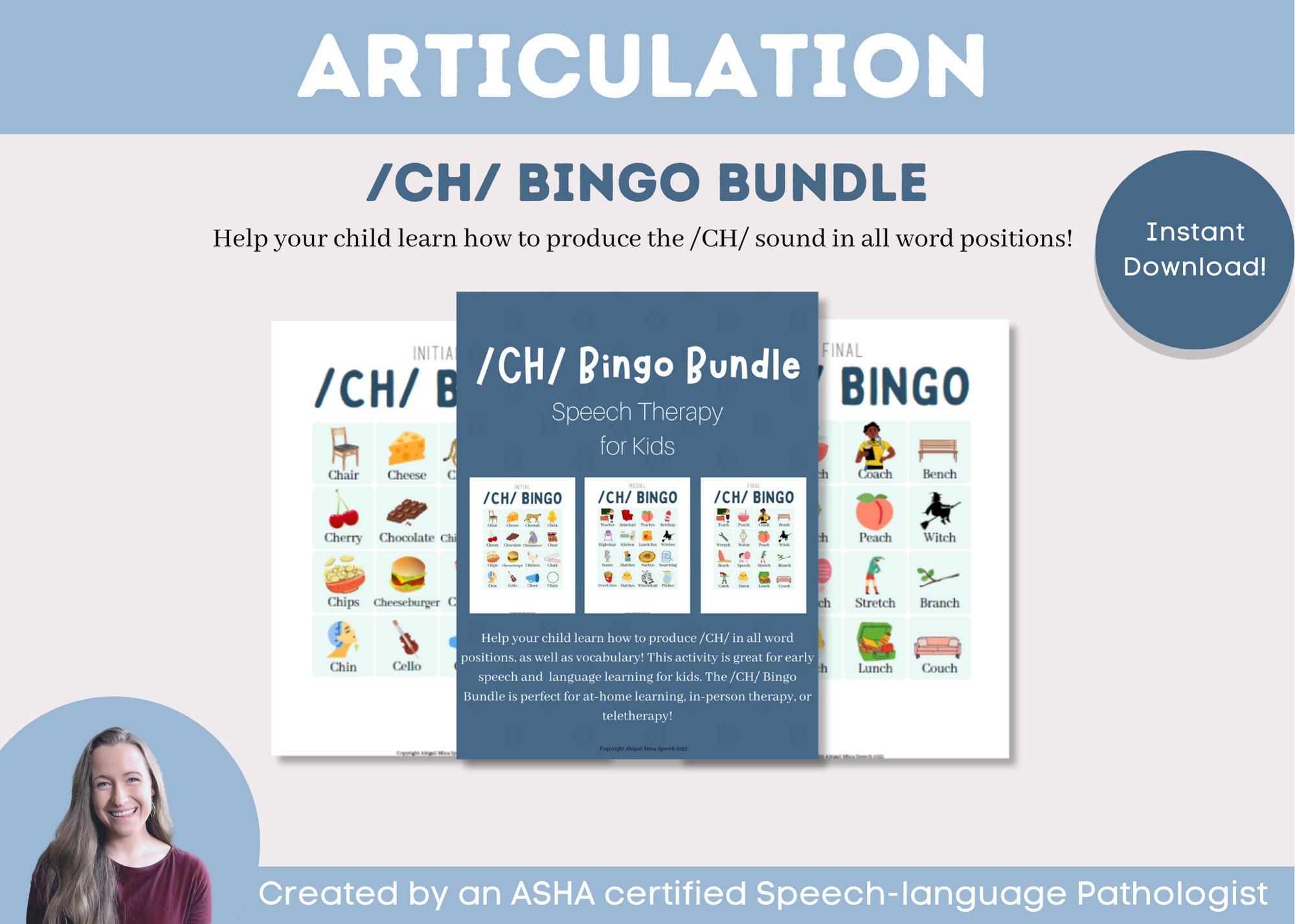 Speech Therapy Articulation Preschool Speech Sounds Bingo Game ...