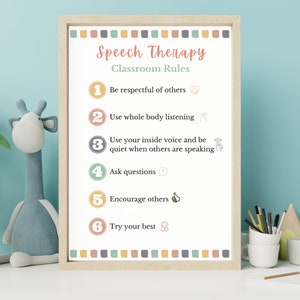 Speech Therapy Room Poster | School SLP Classroom Poster | SLP Room ...