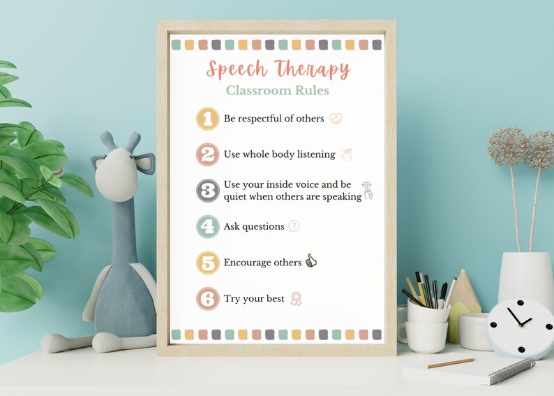 Speech Therapy Room Poster | School SLP Classroom Poster | SLP Room ...