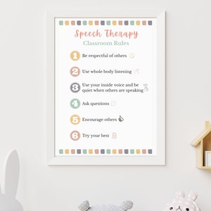 Speech Therapy Room Poster School SLP Classroom Poster SLP Room Decor ...