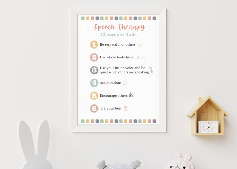 Speech Therapy Room Poster | School SLP Classroom Poster | SLP Room ...
