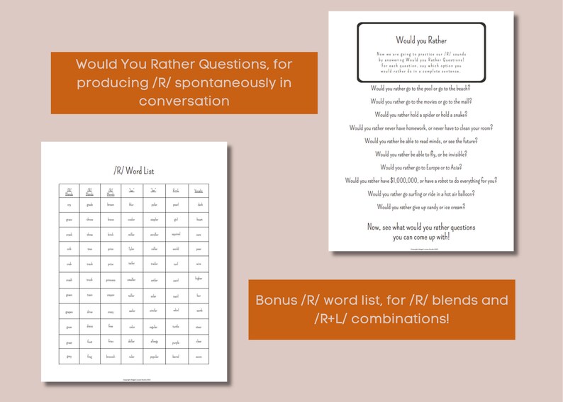 R Sound Activities for Kids Speech Therapy Materials SLP Activities for ...