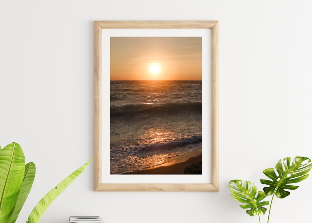 Beach Sunset Print, Tropical Wall Art, Florida Print, Sunset Print ...