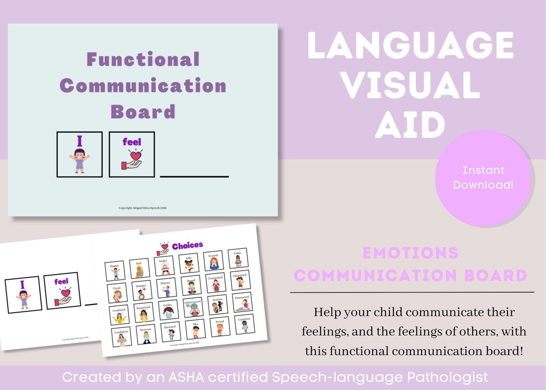 Communication Board for Nonverbal Speakers Speech Therapy Materials for ...